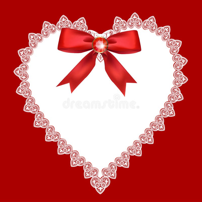 Lace heart stock vector. Illustration of beautiful, wedding - 49728816