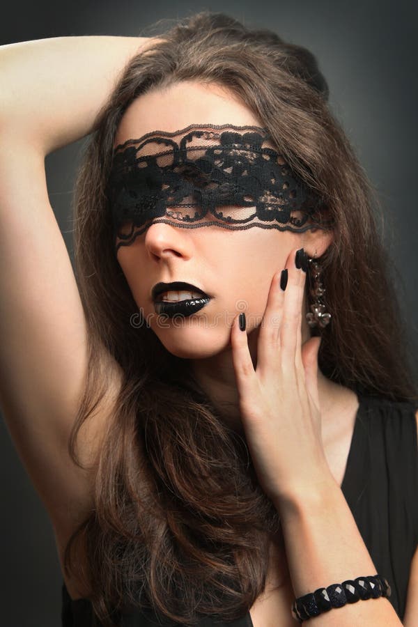 Lace on her eyes stock image. Image of makeup, design - 27890975