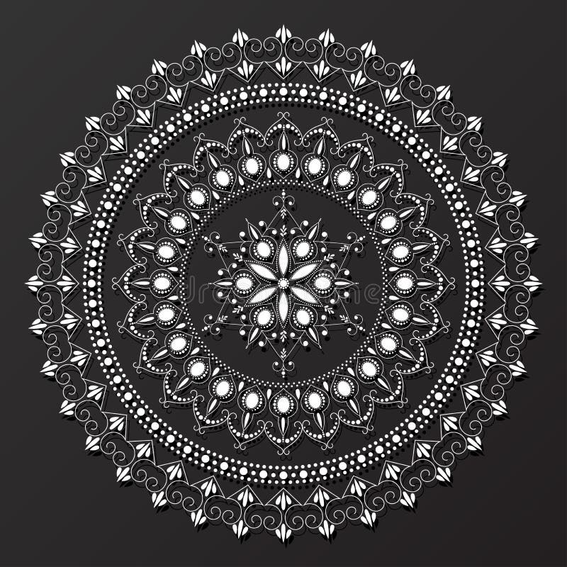 Lace Mandala Design Pattern Vector Stock Vector - Illustration of asian ...