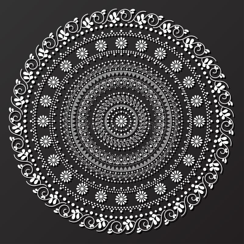 Lace Mandala Design Pattern Vector Stock Vector - Illustration of ...