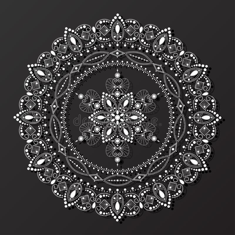 Lace Mandala Design Pattern Vector Stock Vector - Illustration of round ...