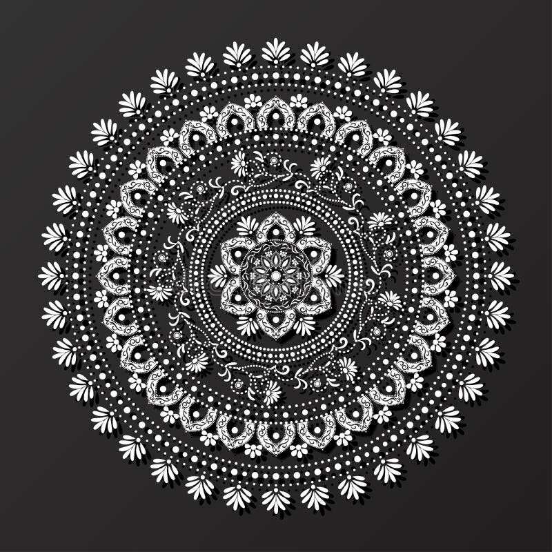 Lace Mandala Design Pattern Vector Stock Vector - Illustration of ...