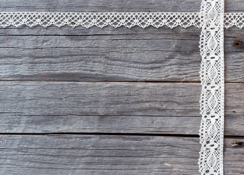 Lace on Old Wood Background Stock Photo - Image of texture, design ...