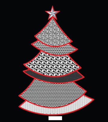 Lace Pattern Christmas Tree Stock Vector - Illustration of deer ...