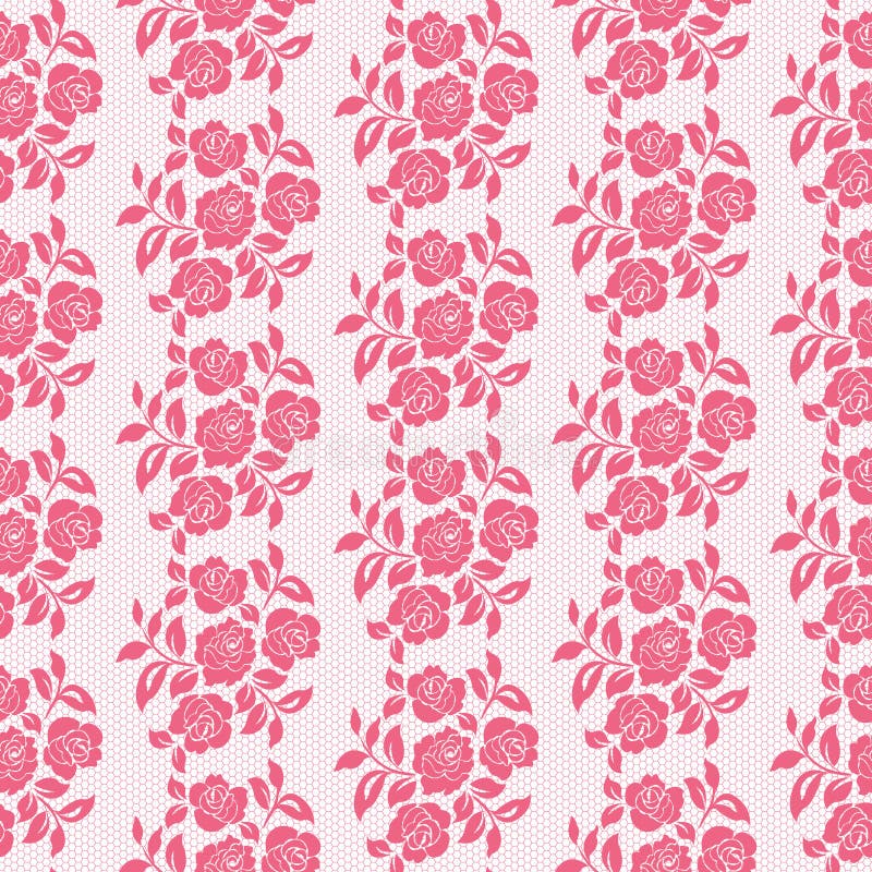 Lace pattern with roses stock vector. Illustration of curve - 242426052