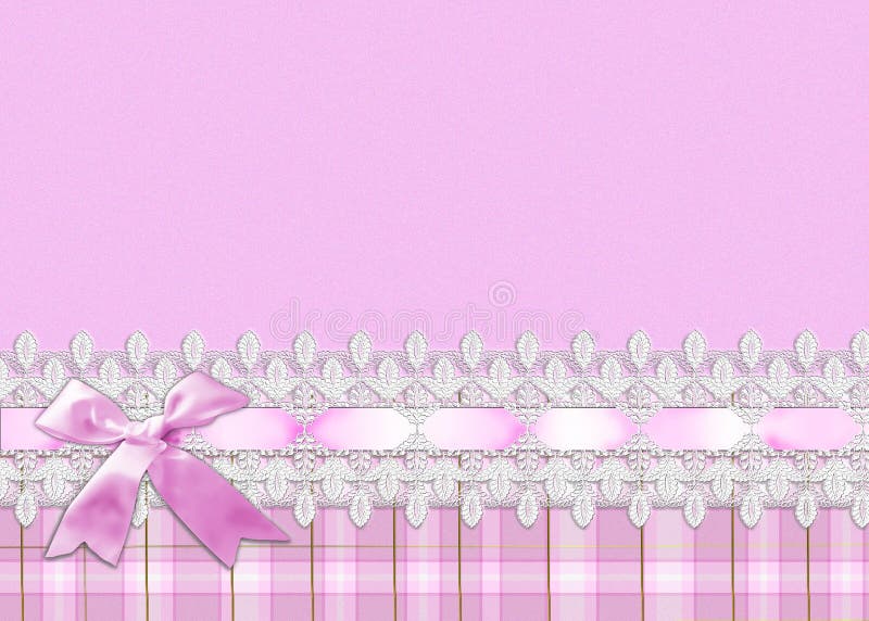 Baby Pink Ribbon Border