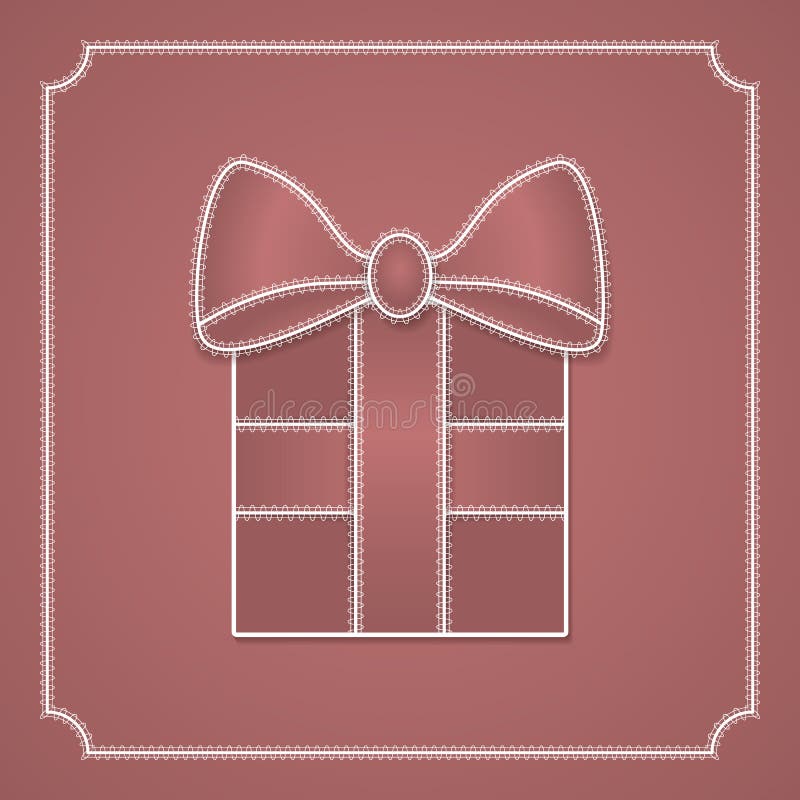 Lace present box stock vector. Illustration of decoration - 101991634