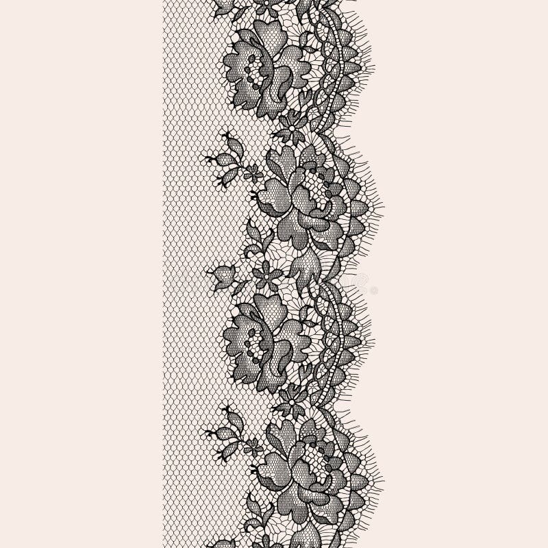 Lace seamless pattern. stock vector. Illustration of black - 54630932