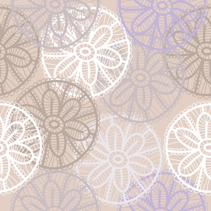 Lace Seamless Pattern with Black Flowers and Leaves on White Background ...