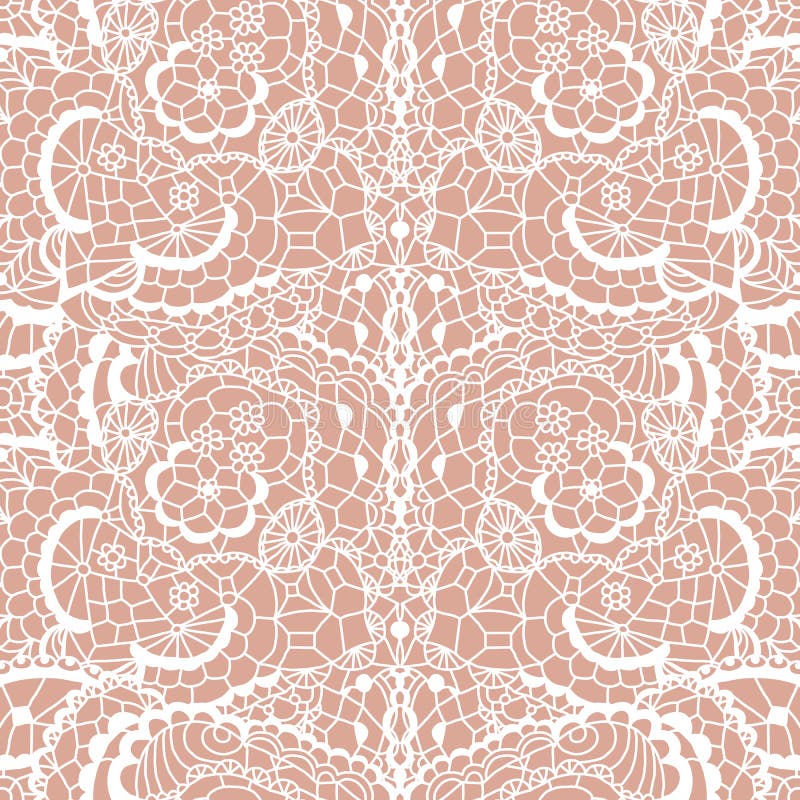 Lace Seamless Pattern with Flowers Stock Vector - Illustration of ...