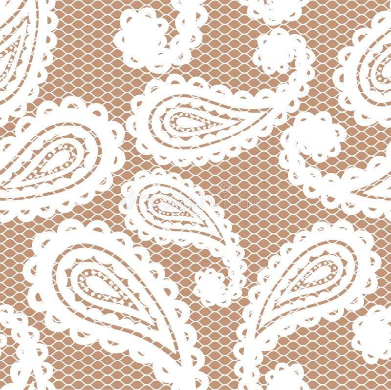 Lace Seamless Pattern With Flowers Stock Vector - Illustration of ...
