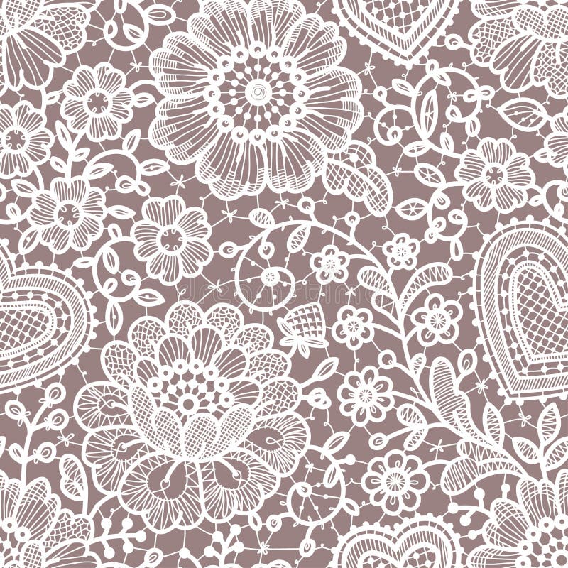 Black Lace Vector Fabric Seamless Pattern Stock Vector - Illustration ...