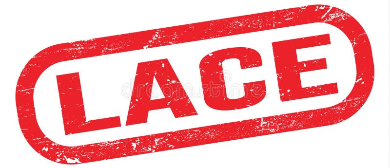 LACE, Text on Red Rectangle Stamp Sign Stock Illustration ...