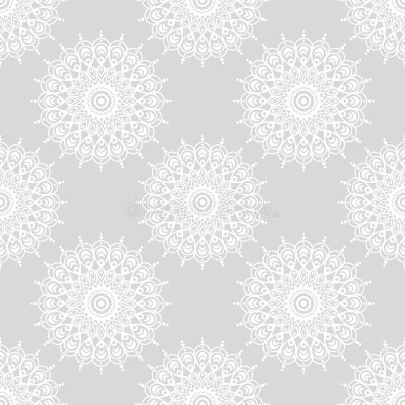 Lace Texture. White on Gray. Seamless Background with Abstract ...
