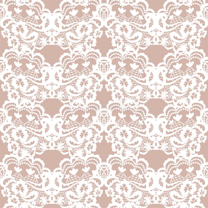 Lace Vector Fabric Seamless Pattern Stock Vector - Illustration of ...