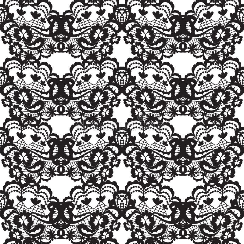 Lace Vector Fabric Seamless Pattern Stock Vector - Illustration of ...