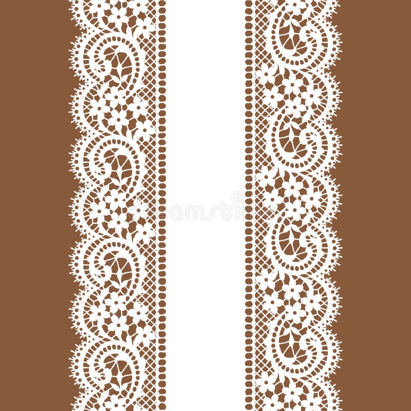 Lace Vertical Seamless Pattern. Stock Vector - Illustration of pattern ...