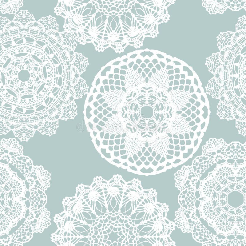 Lace White Seamless Mesh Pattern. Stock Vector - Illustration of fabric ...