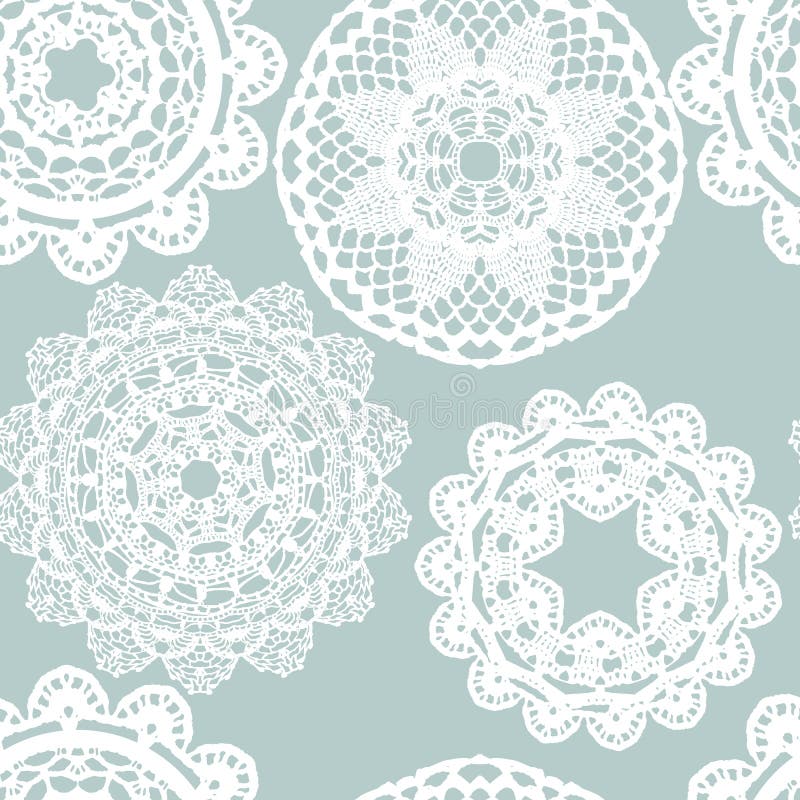 Lace White Seamless Mesh Pattern. Stock Vector - Illustration of fabric ...