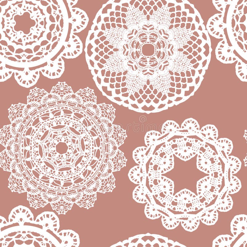 Lace White Seamless Mesh Pattern. Stock Vector - Illustration of fabric ...