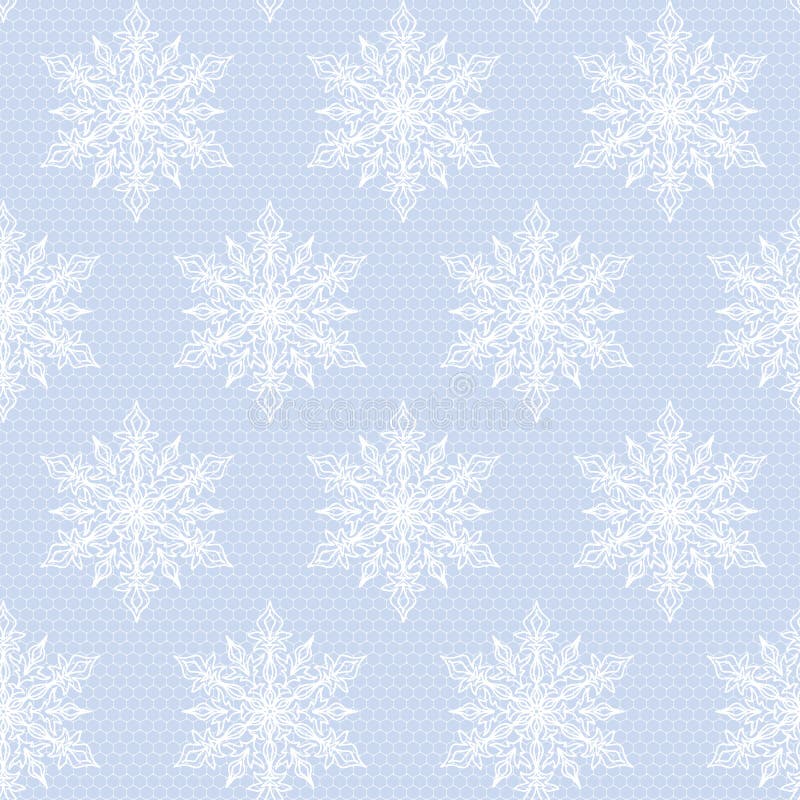 Lace White Snowflakes Pattern Stock Vector - Illustration of card ...