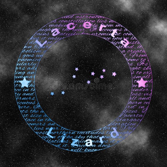 Lacerta Constellation, Lizard Constellation Stock Illustration ...