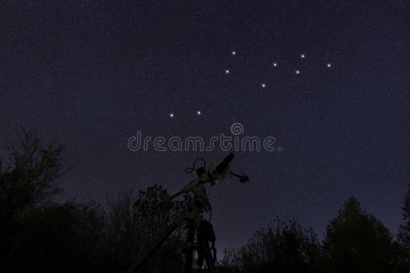 Lacerta Star Constellation, Night Sky, Cluster of Stars, Deep Space ...