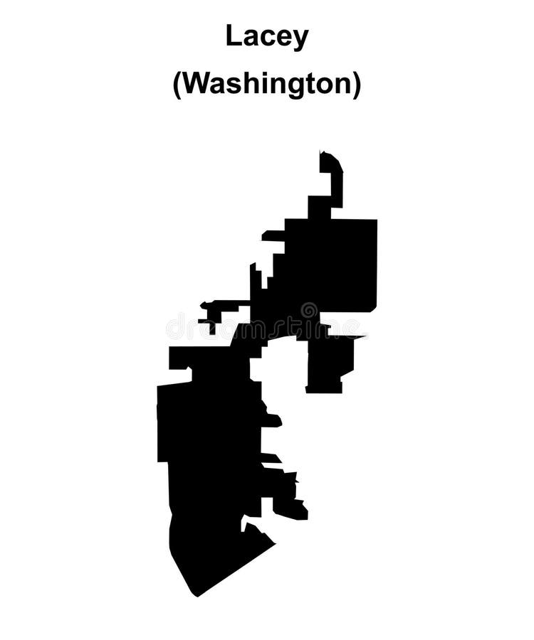 Lacey outline map stock illustration. Illustration of icon - 357622040
