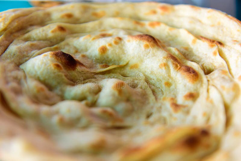Lacha Paratha, Puff Pastry. Traditional Indian Flat Bread Paratha ...