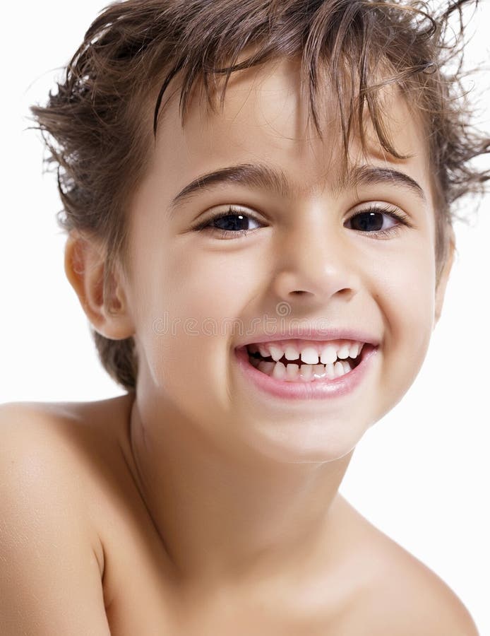 Lachend kind stock foto. Image of één, meisje, jongen - 7072032