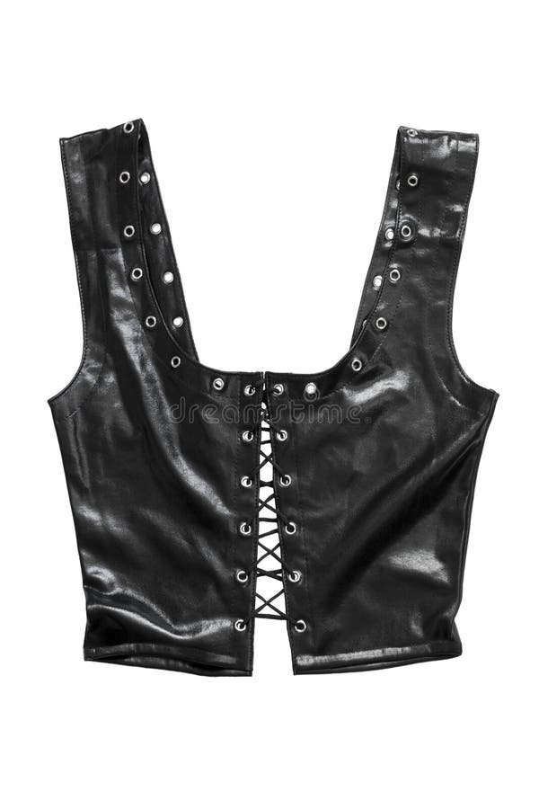 Lacing top isolated stock image. Image of leather, clothes - 227462515