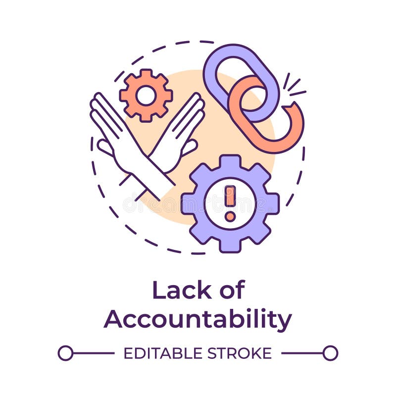 Lack of Accountability Multi Color Concept Icon Stock Vector ...