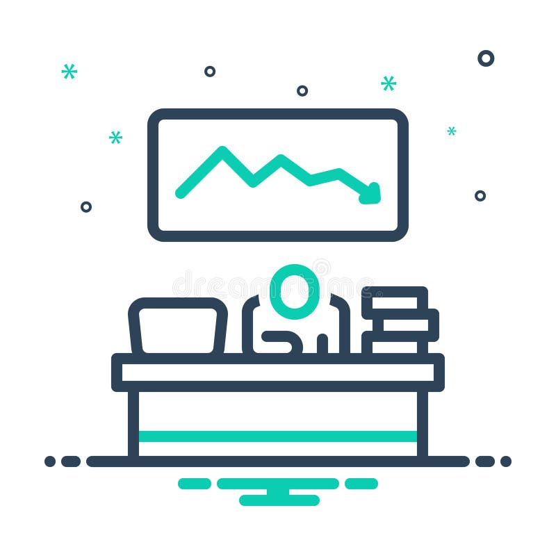 Mix Icon for Lack, Reduction and Office Stock Vector - Illustration of ...