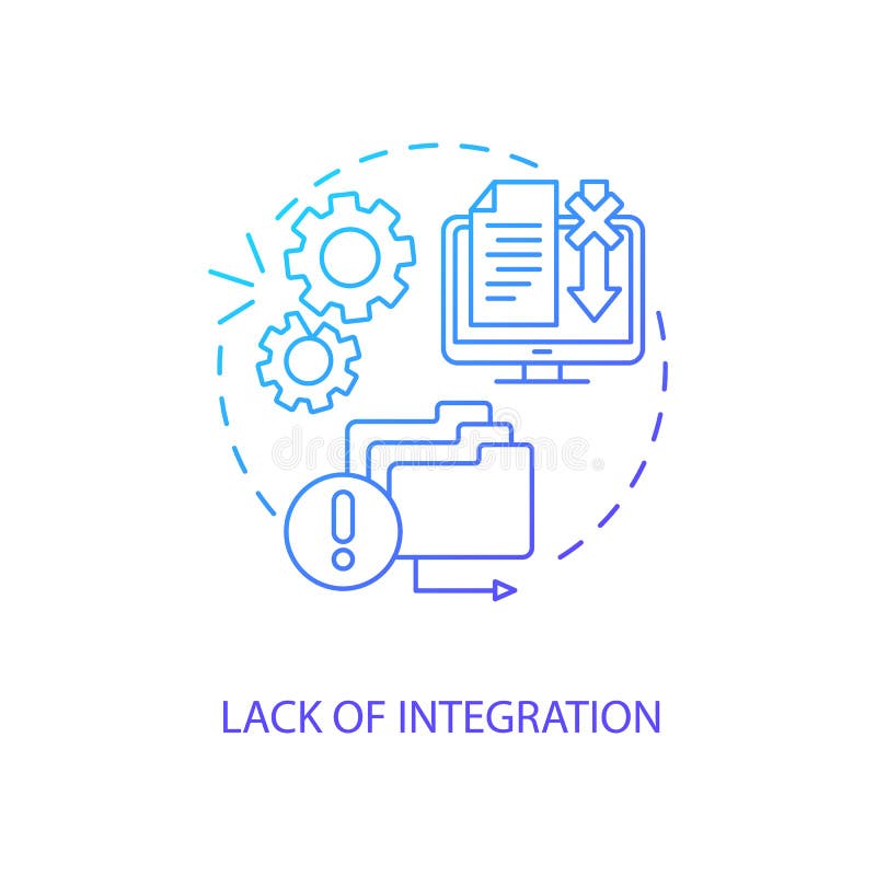 Lack of Integration Concept Icon Stock Vector - Illustration of concept ...