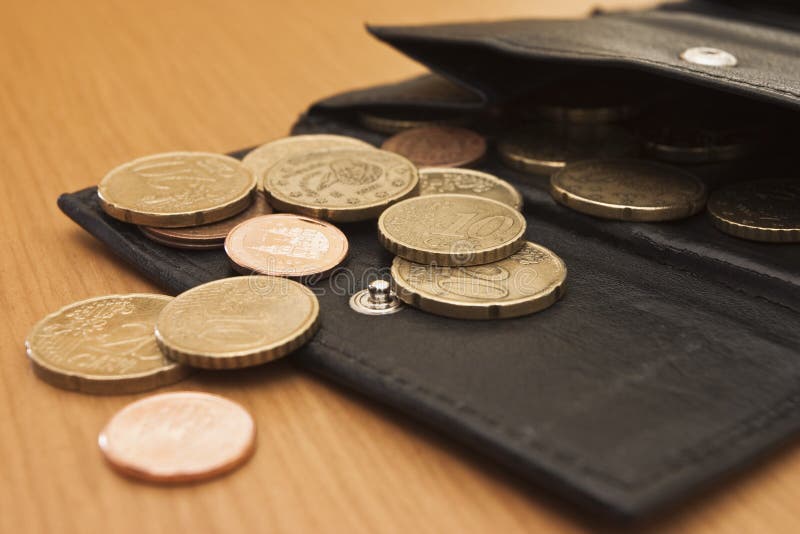Lack of money stock image. Image of coins, open, horizontal - 8222527