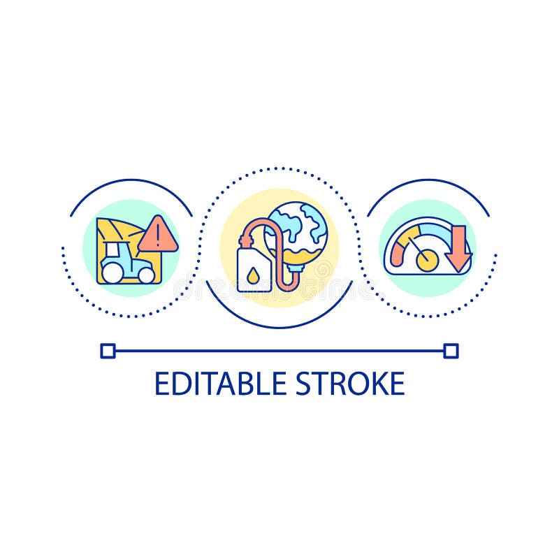 Lack of Natural Resources Loop Concept Icon Stock Vector - Illustration ...