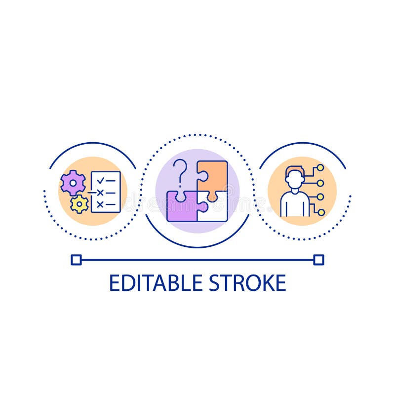 Lack of Professional Skills Loop Concept Icon Stock Vector ...