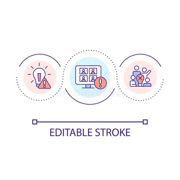 Lack of Team Interaction Loop Concept Icon Stock Vector - Illustration ...