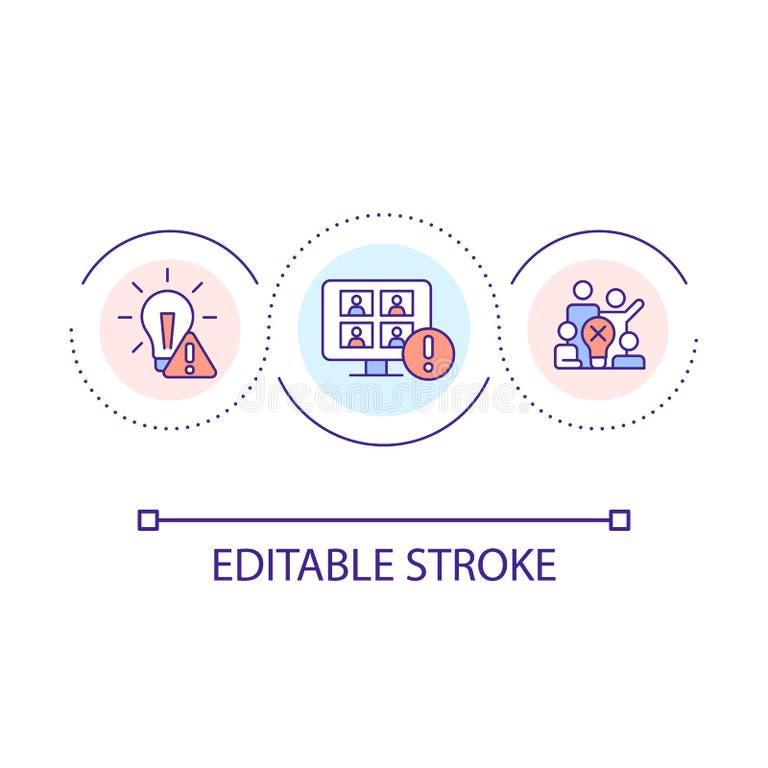 Lack of Team Interaction Loop Concept Icon Stock Vector - Illustration ...