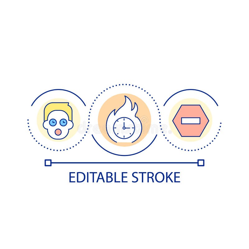 Lack of Time Loop Concept Icon Stock Vector - Illustration of stroke ...