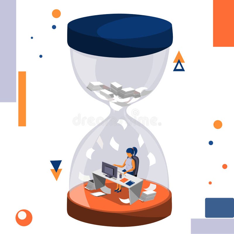 Lack of time stock vector. Illustration of profession - 26044238
