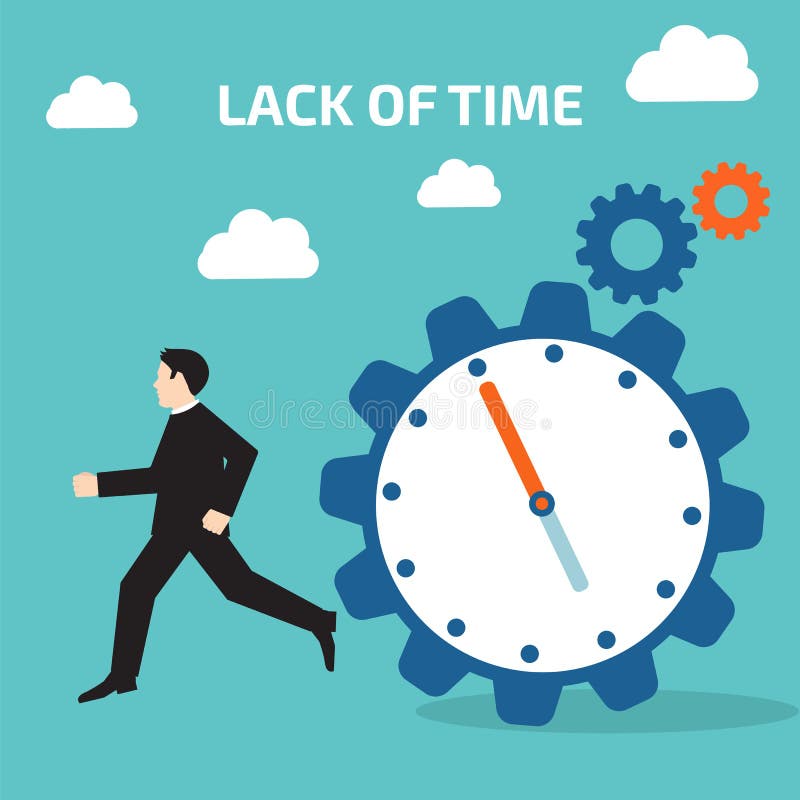 Lack of Time. Vector Illustration Stock Stock Vector - Illustration of ...