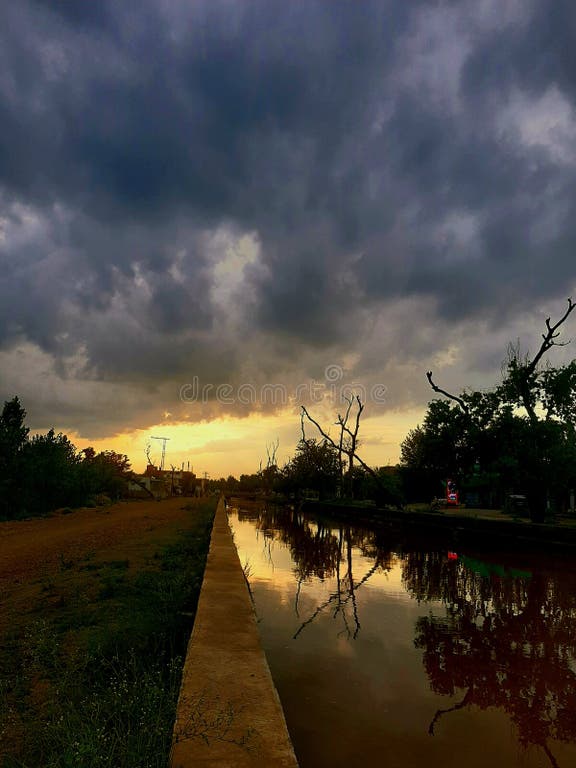 Lack view clouds stock photo. Image of night, sunlight - 226498926