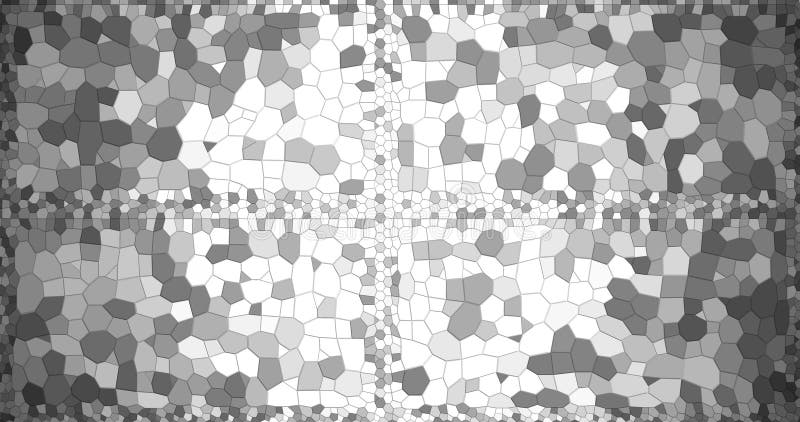 Lack and White Mosaic with a Cross-shaped Light Gradient. Contrasting ...