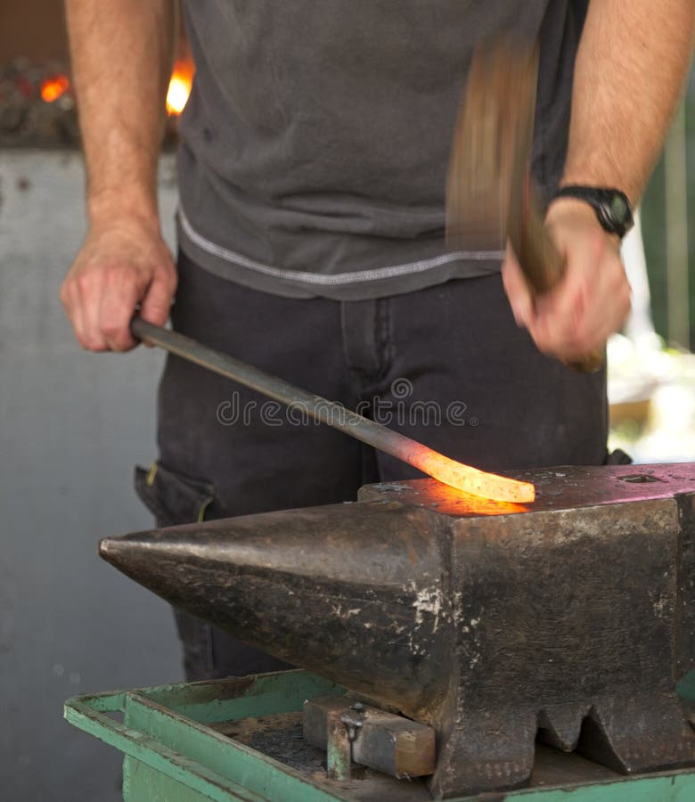 Forging iron stock photo. Image of safety, welder, steel - 15381698