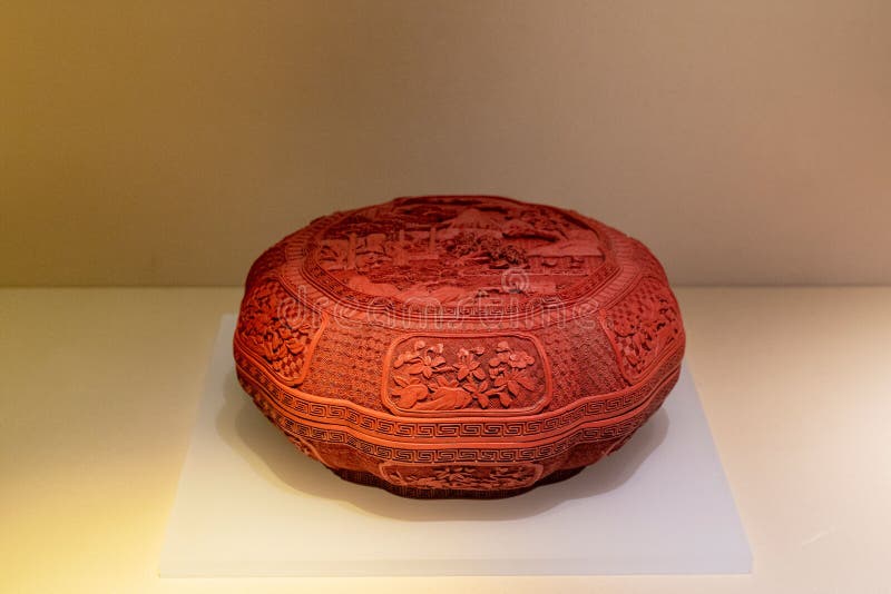 Lacquer Box with Carvings in the Museum Editorial Photo - Image of ...