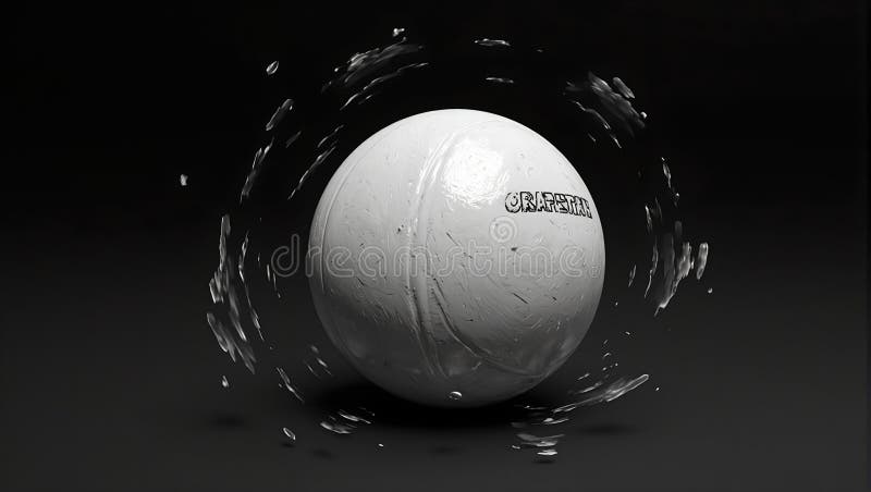 Lacrosse Ball with Shockwaves Vibrating with Power Stock Illustration ...