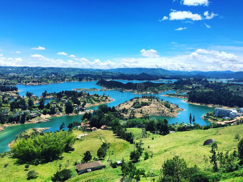 Paysage De Guatape, Colombie Image stock - Image du americas, outdoors ...
