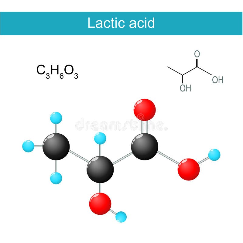 Formula of Lactic acid stock illustration. Illustration of formula ...