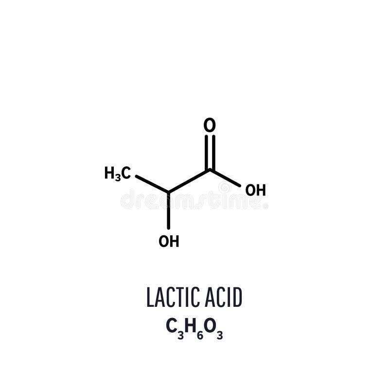 Lactic Acid Molecular Structure. Lactic Acid Skeletal Chemical Formula ...